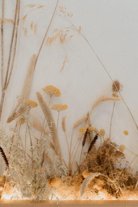 Dried flower installations for an iconic Edinburgh restaurant: large ...